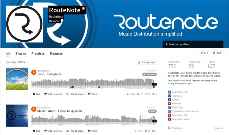Routenote | Avis sur le Service de Distribution Musicale