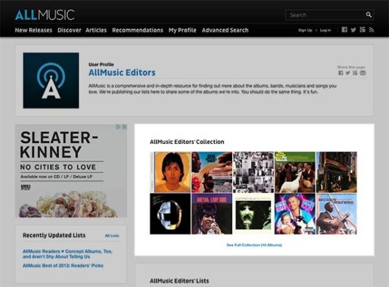 AllMusic | la base d'archivage musicale la plus importante au monde